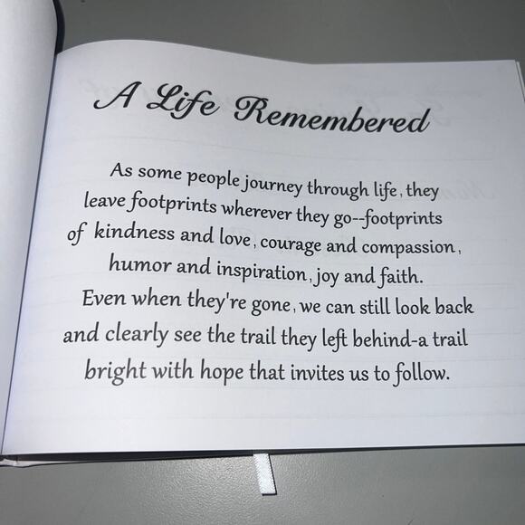 Office | In Loving Memory Funeralmemorial Sign In Book | Poshmark